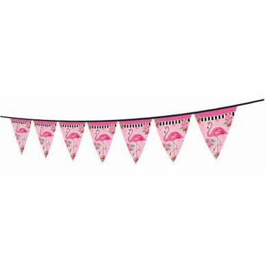 Flamingo Tropical Bird Summer Luau Theme Party Decoration Paper Pennant ...
