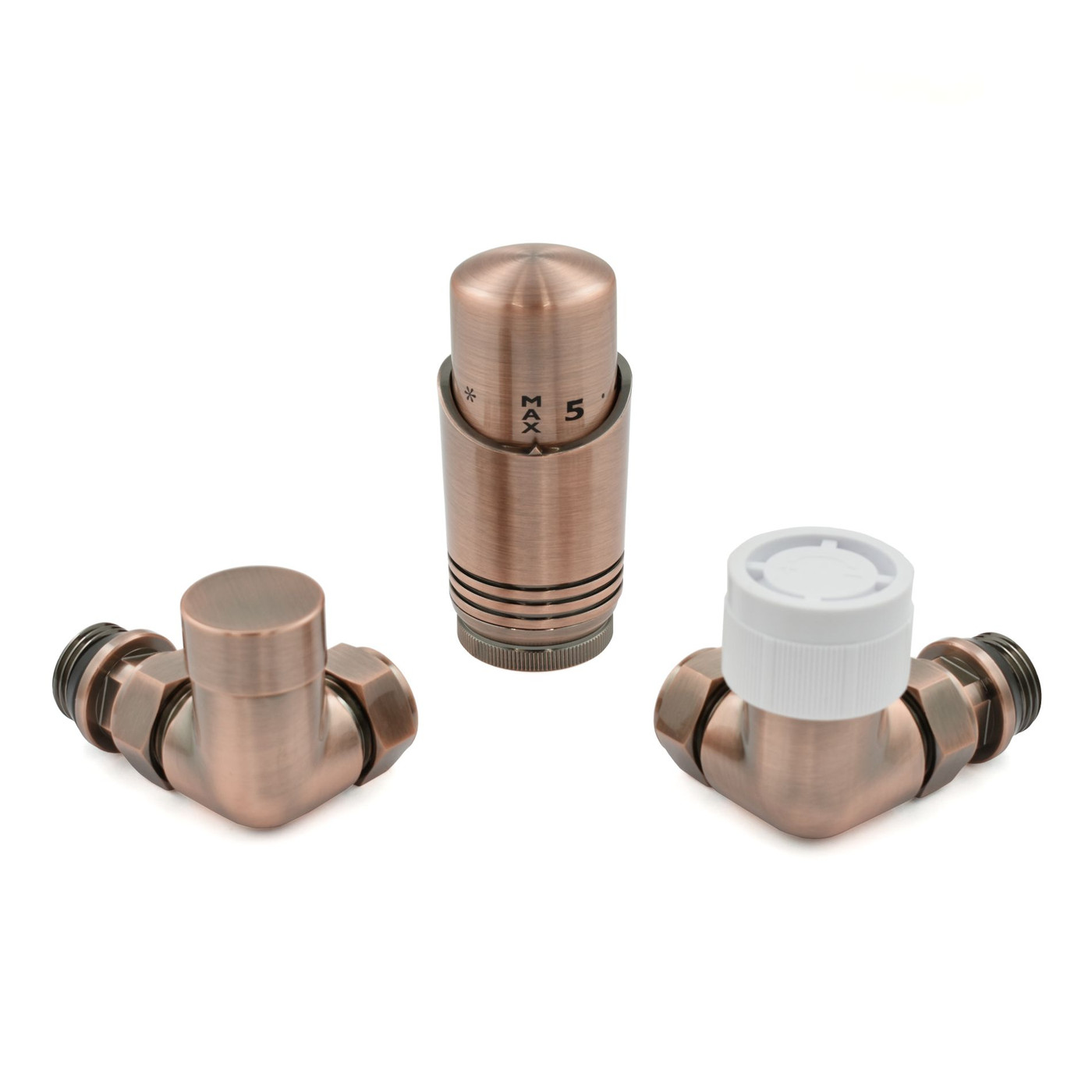 Delta Corner TRV Antique Copper Thermostatic Radiator Valve
