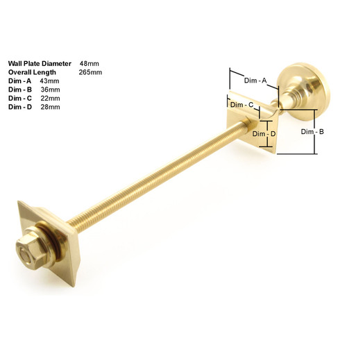 Cast Iron Radiator Luxury Wall Stay Fixing - Antique Brass