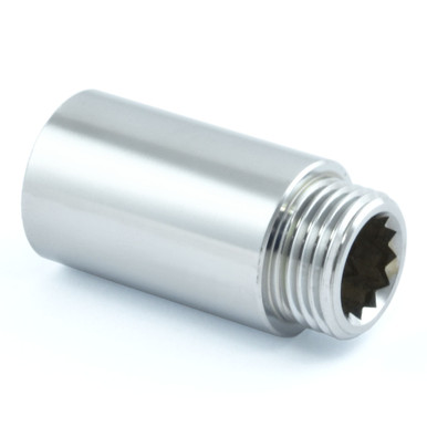 40mm Rigid Radiator Valve Extension 1/2 inch BSP - Chrome