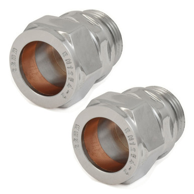 22mm Compression Adapters - Chrome (Pair)