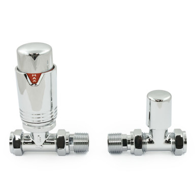 Echo Straight TRV Chrome Thermostatic Radiator Valve