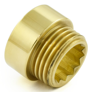10mm Rigid Radiator Valve Extension 1/2 inch BSP - Unlacquered Brass