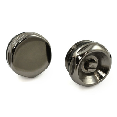 Radiator Air Vent & Blanking Plug Black Nickel 1/2 Inch BSP