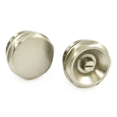 Radiator Air Vent & Blanking Plug Satin Nickel 1/2 Inch BSP