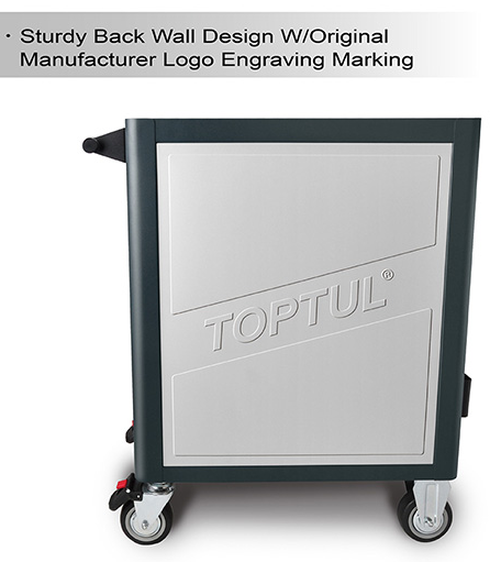 Toptul 8-Drawer Mobile Tool Trolley - PRO-PLUS SERIES - GRAY - BLAX ...