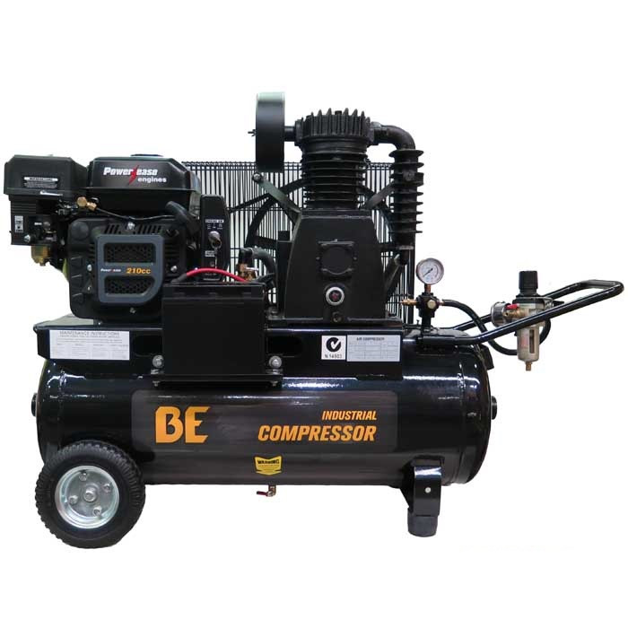 Petrol Industrial 70 Litre Belt Drive Air Compressor - 600L/min FAD ...