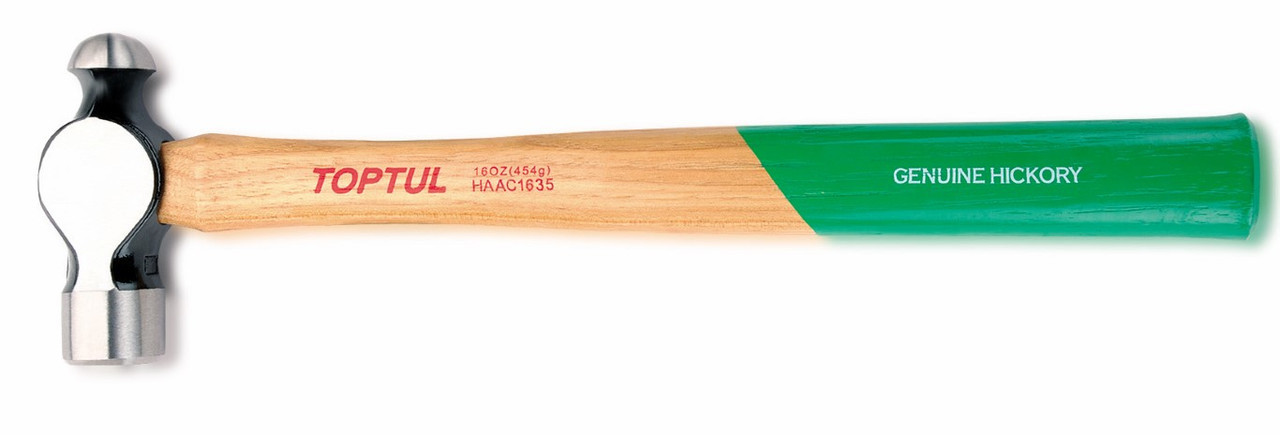 Toptul 16oz Ball Pein Hammer - Hickory Handle