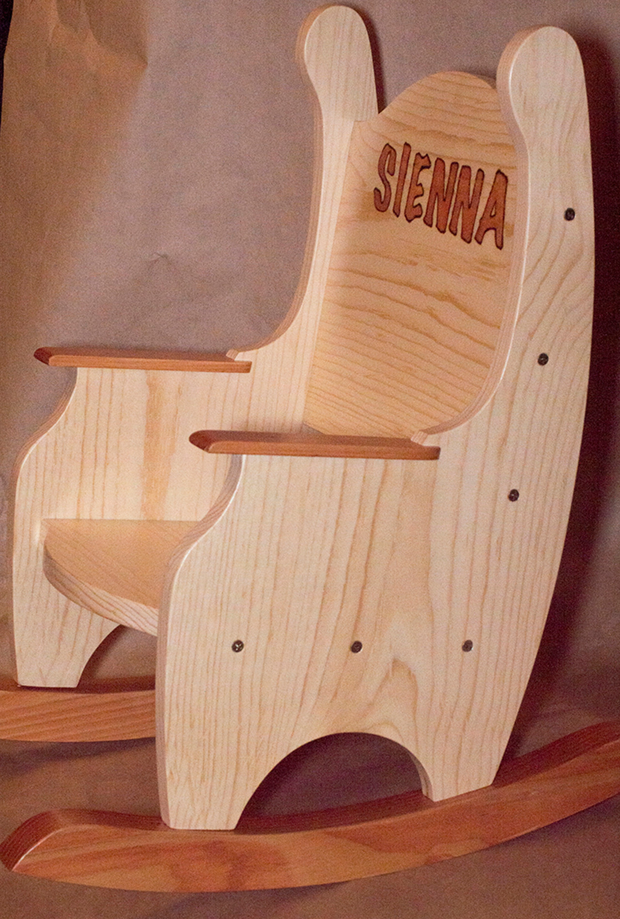 Child's Rocking Chair, Patchwork Stained, Pine - My Chaos by Design