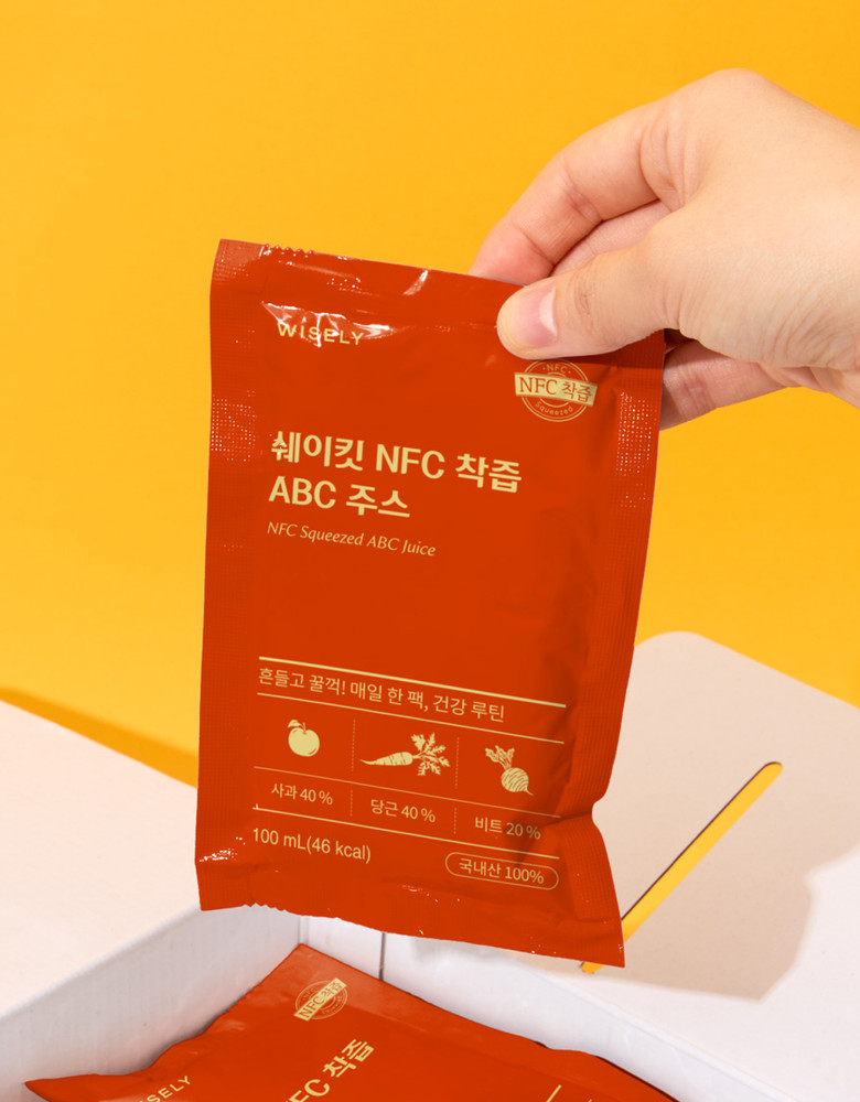 국산원물100%, 쉐이킷!NFC 착즙 ABC주스 100ml(30입) | 와이즐리