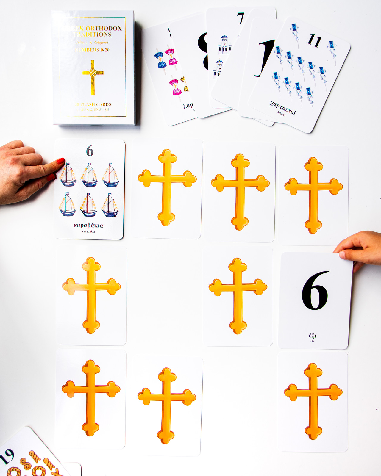 Numbers 0-20: Greek Orthodox Traditions 50 Flash Cards (Αριθμοί)