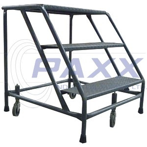 3 Step Portable Rolling Ladder 350lb Cap..35 lbs - PAXX Industrial ...