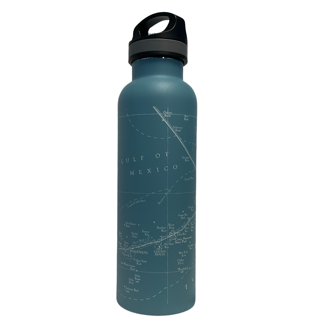 Sea Base Line Map Water Bottle