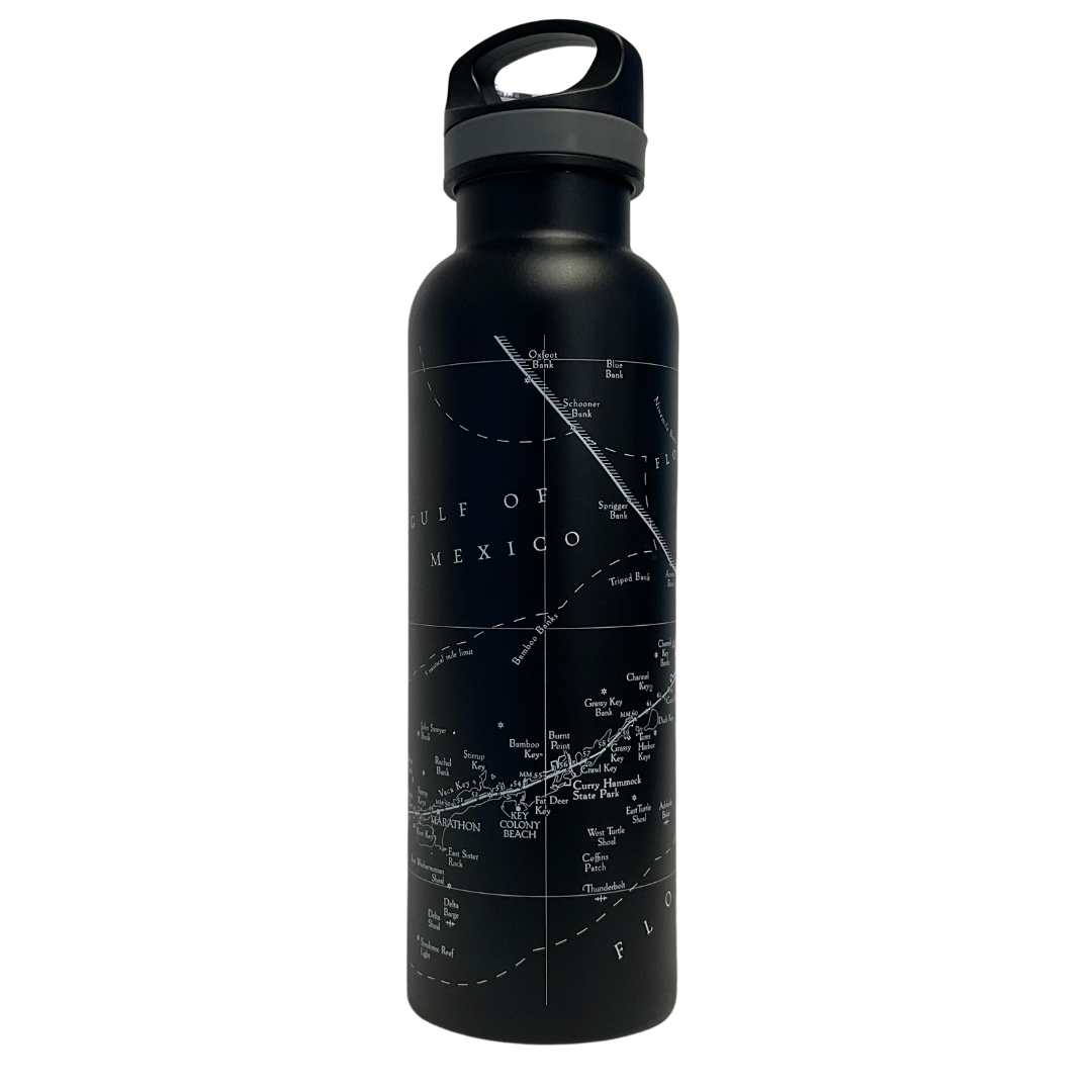 Sea Base Line Map Water Bottle