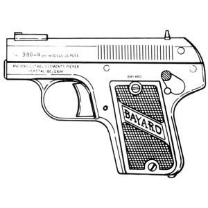 Bayard 1908 Model, .25ACP, .32ACP, .380ACP Mag. Or Grips: - Triple K ...