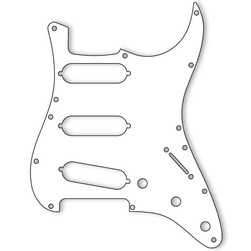 Strat SSS Aluminum Shield Plate