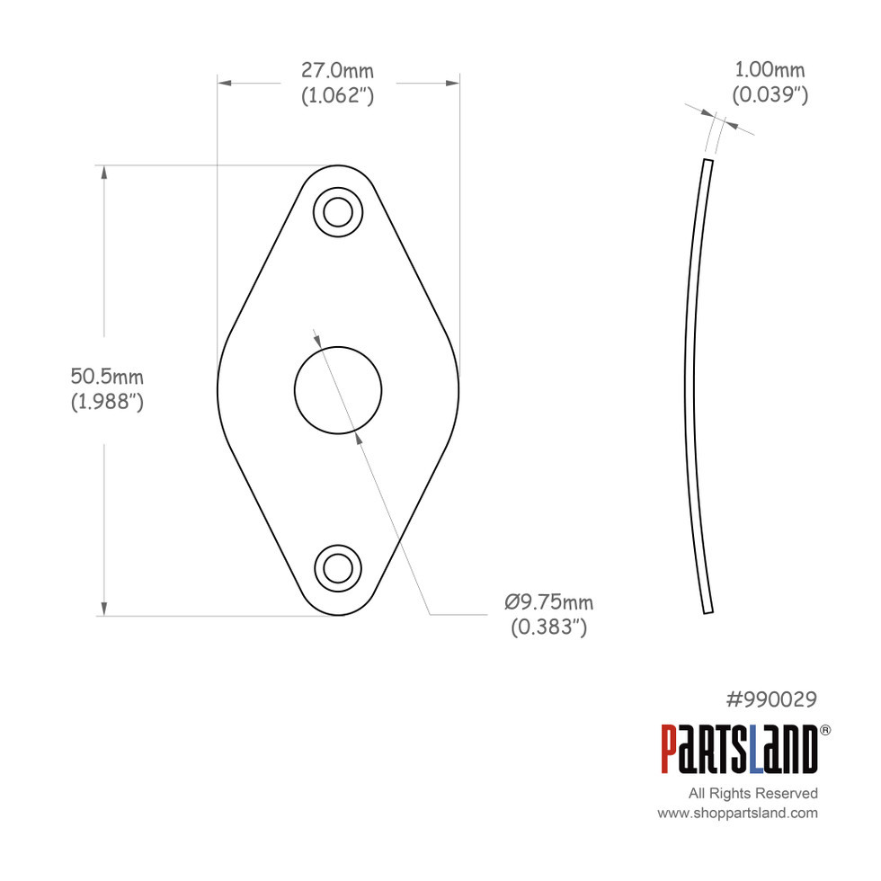 Diamond Shape Curved Jack Plate