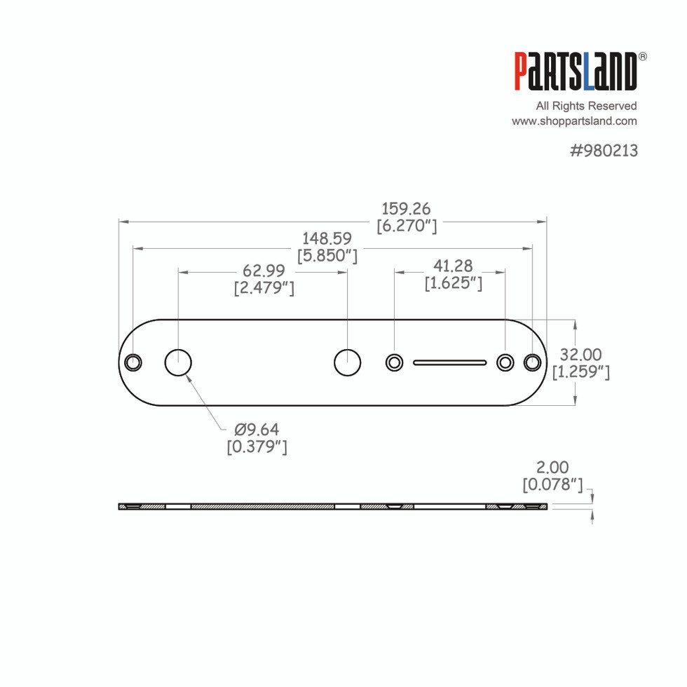 Telecaster® Control Plate / 2.0T