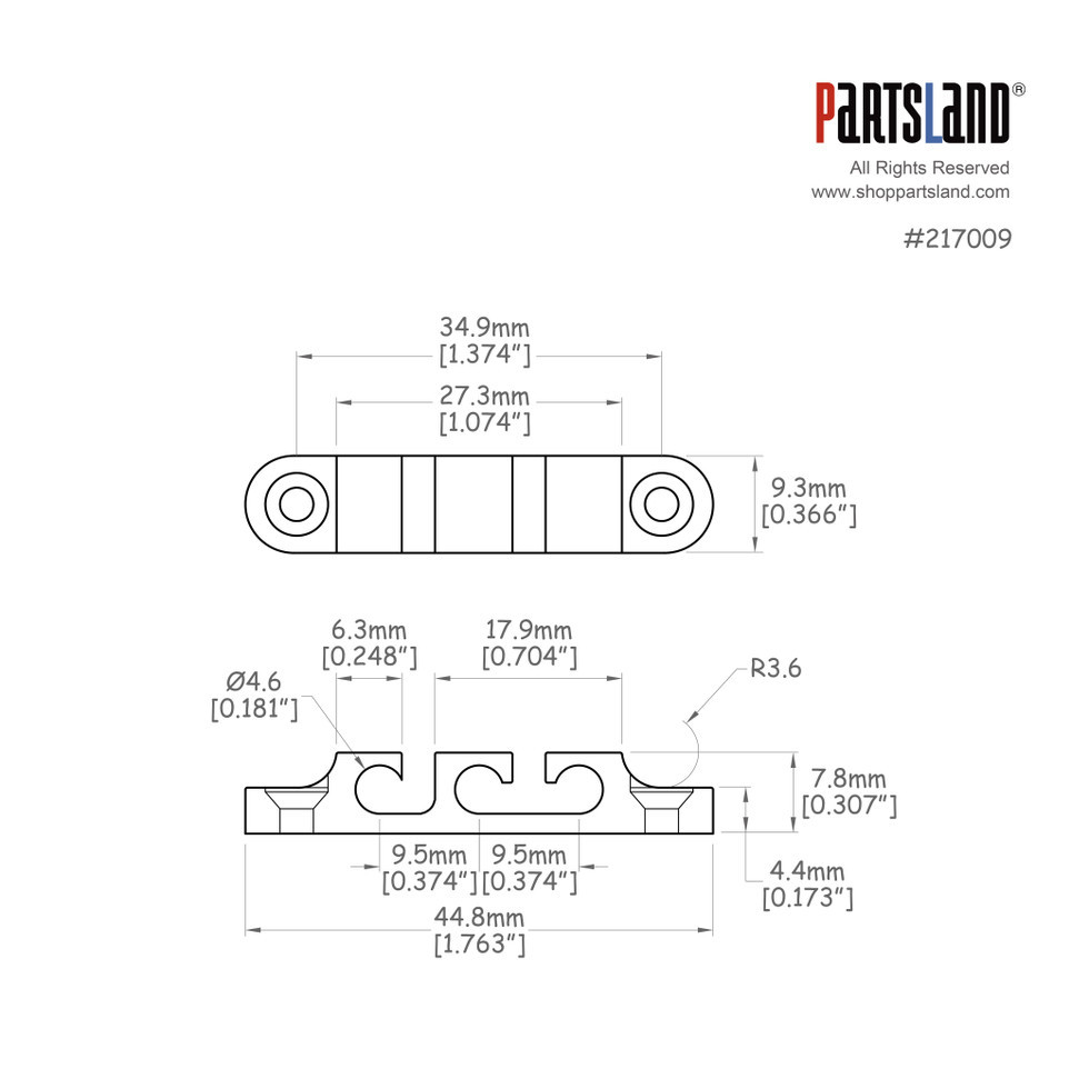 Bass String Retainer for 3 strings