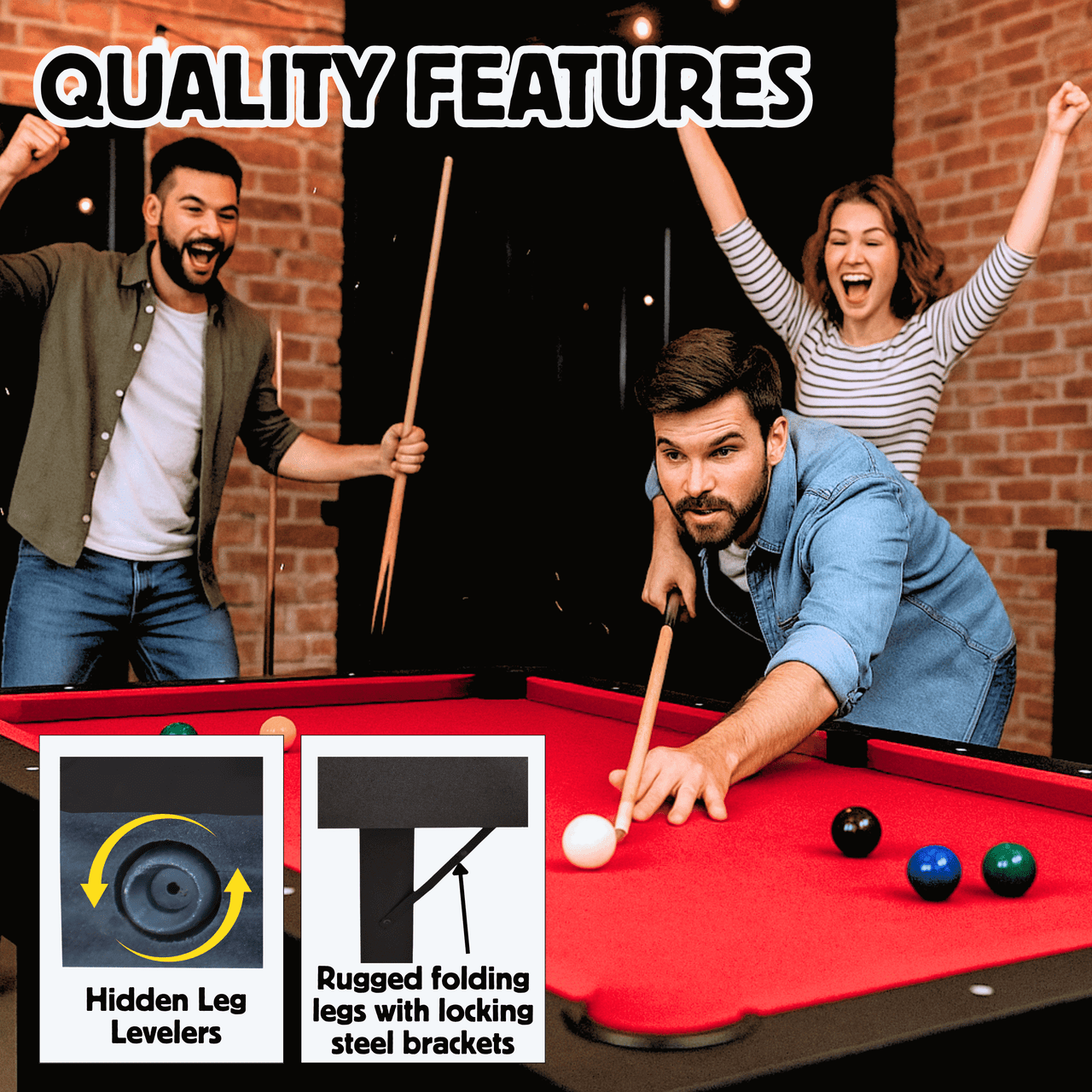 "The Ashford" 6' Portable Folding Pool Table