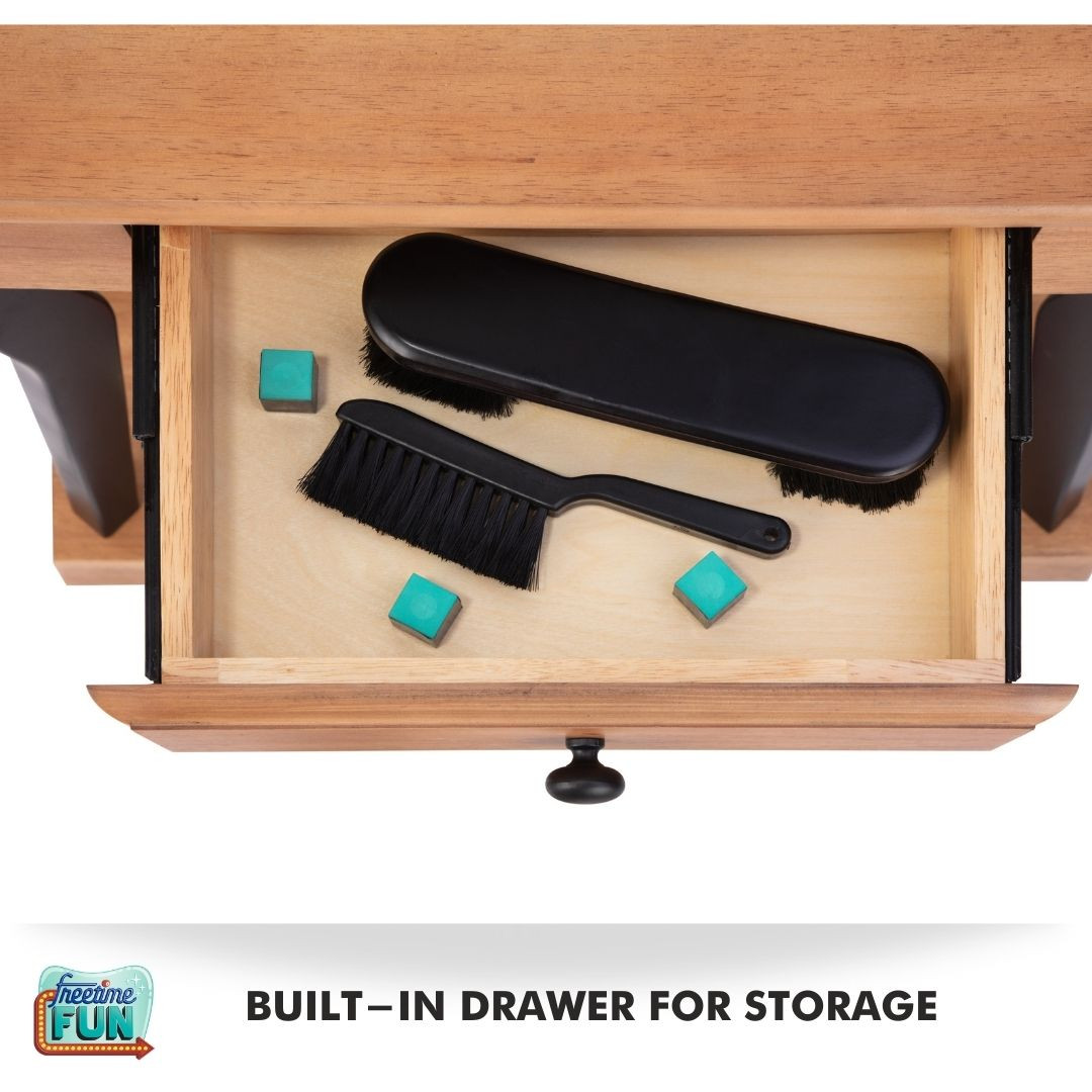 Carson Floor Cue Rack - Oak/Black