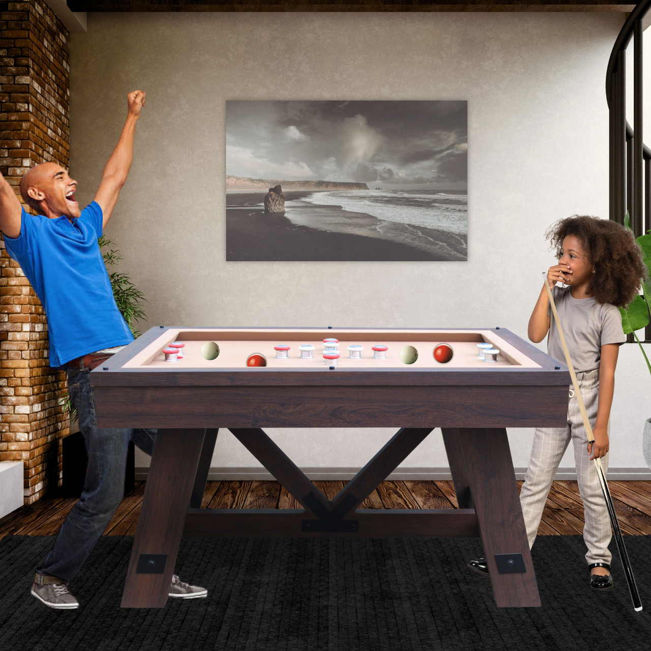 "Baddah Bing" 54" Bumper Pool Table with Top
