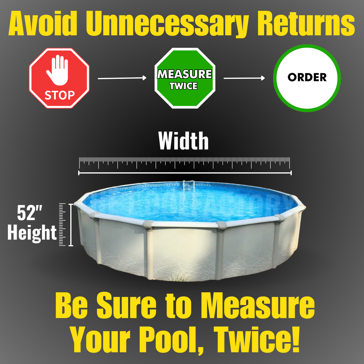 Fits Kayak Beaded Style On Ground Swimming Pools