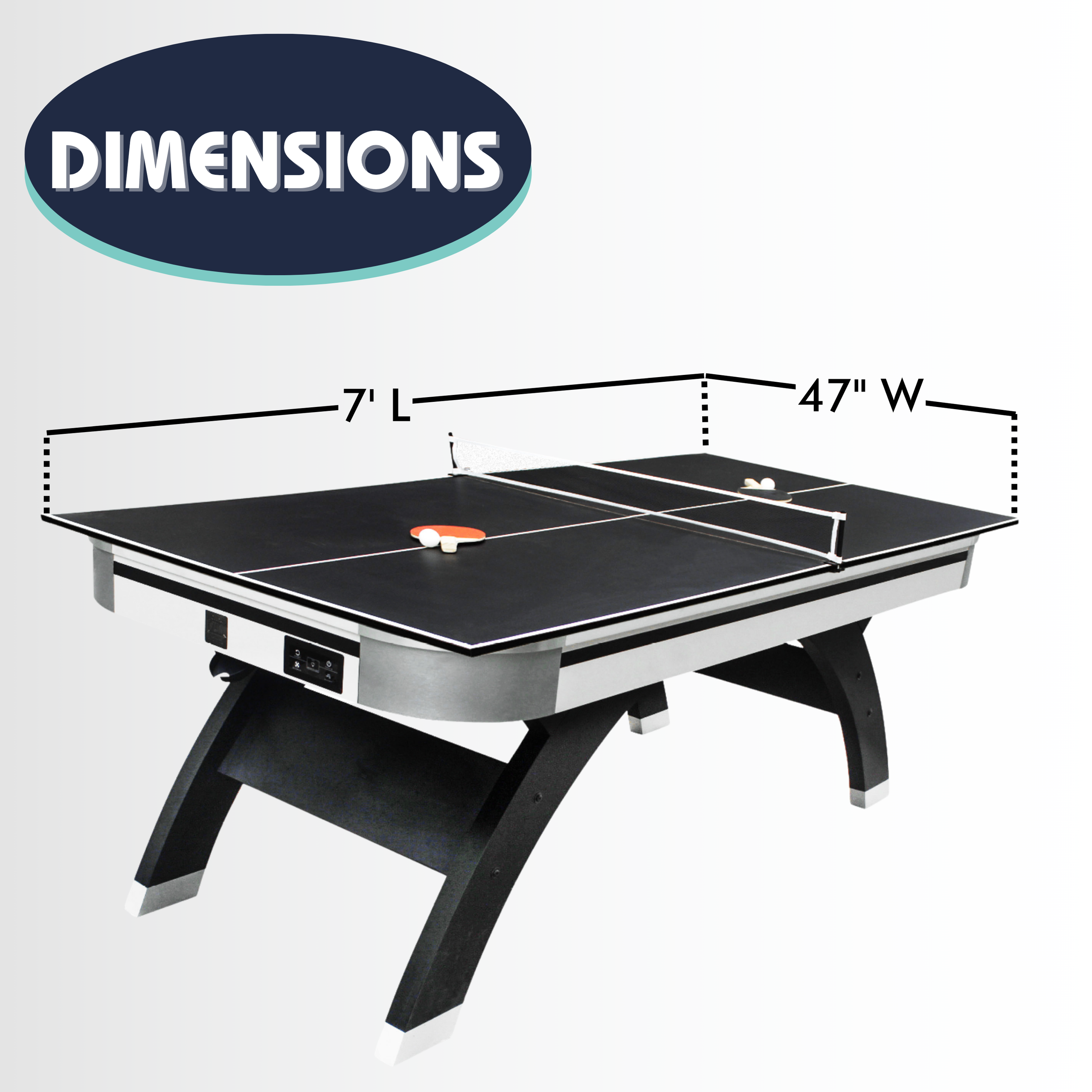 7 FT Air Hockey Table "Slap Shot"