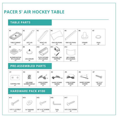Game Tables - Game Table Parts - Freetime Fun