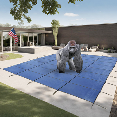 "Gorilla" Mesh Safety Pool Cover for In-Ground Pools- 16 YR Warranty