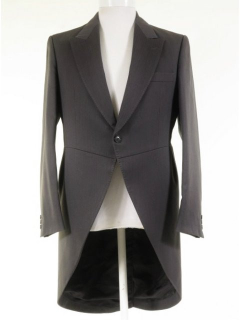 Ex-hire Ascot Grey Morning Coat Suit Tailcoat Herringbone Wool- Tweedmans