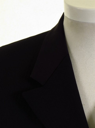 Ex Hire Black Prince Edward Jacket Herringbone Wool - Tweedmans