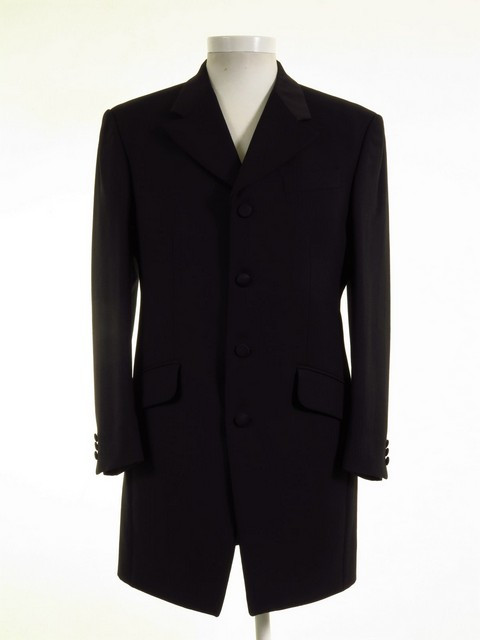 Ex Hire Black Prince Edward Jacket Herringbone Wool - Tweedmans