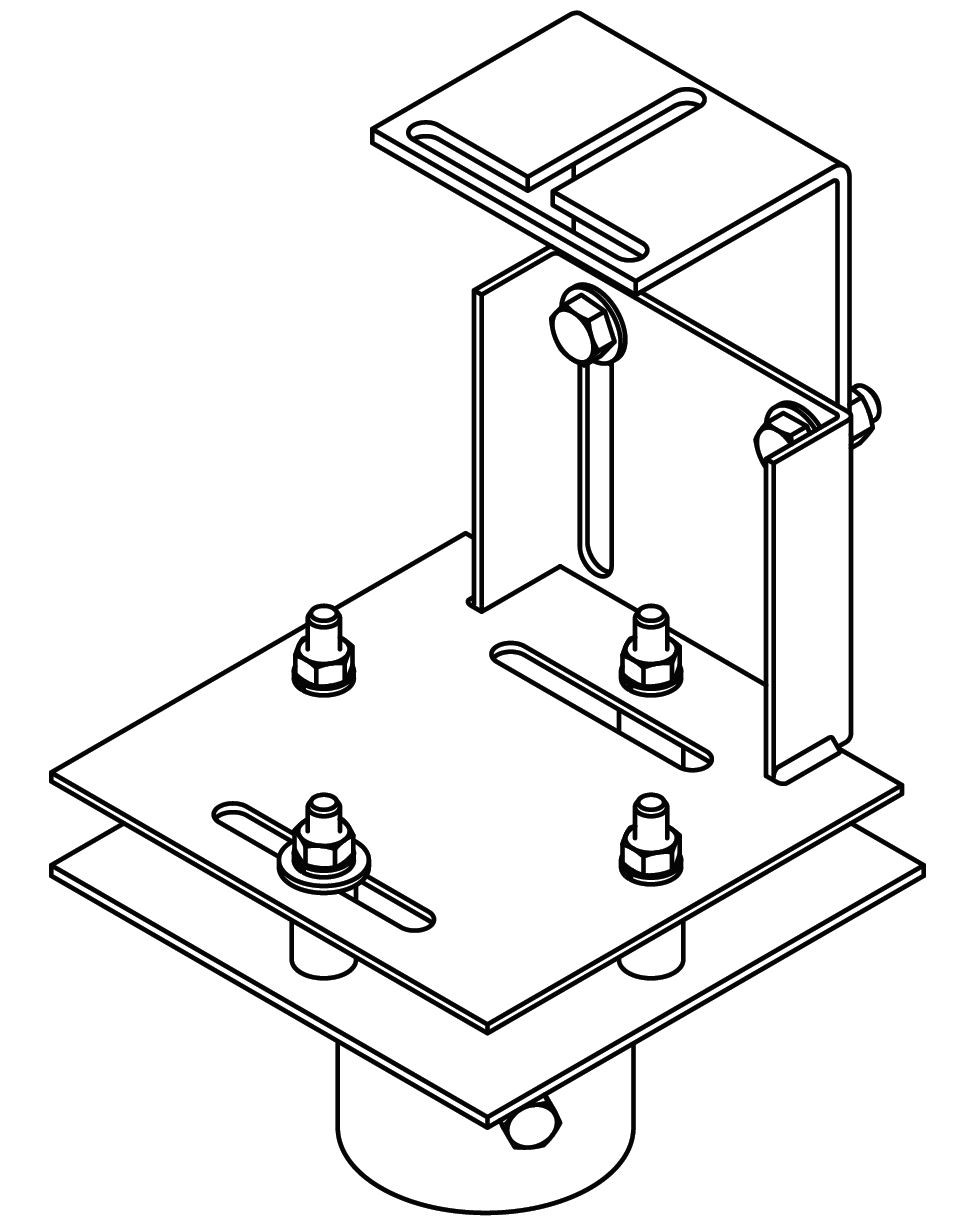 Mounting Kit, 2in Enclosure Pipe Mount, With Single Manifold-Mount ...
