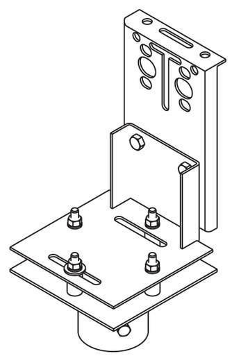 Mounting Kit, 2in Enclosure Pipe Mount, With Single Back-Mount Bracket ...