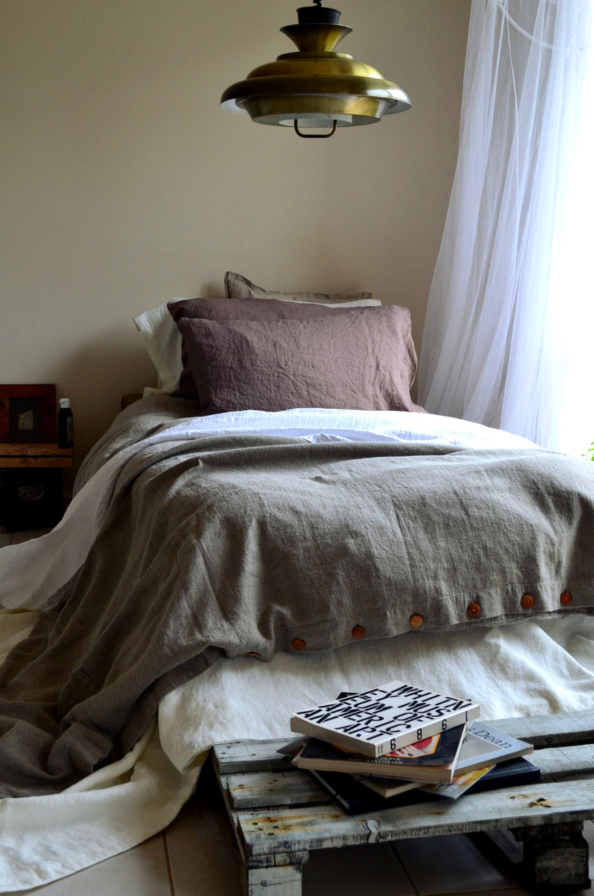 Natural, Rustic, Heavyweight Linen Duvet Cover