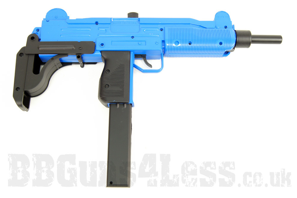 Well D91 Electric UZI Airsoft BB Gun in blue - bbgunsuk.co.uk