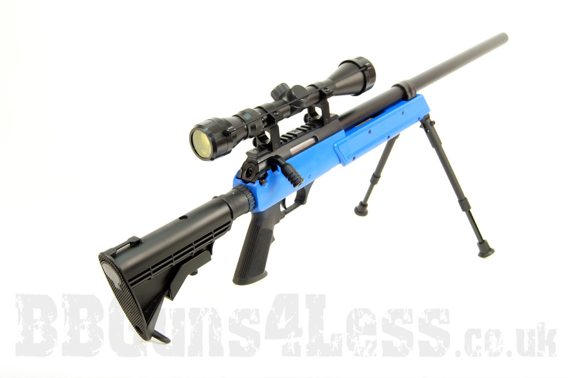 Well MB06 BB gun Airsoft Sniper rifle in blue - bbgunsuk.co.uk