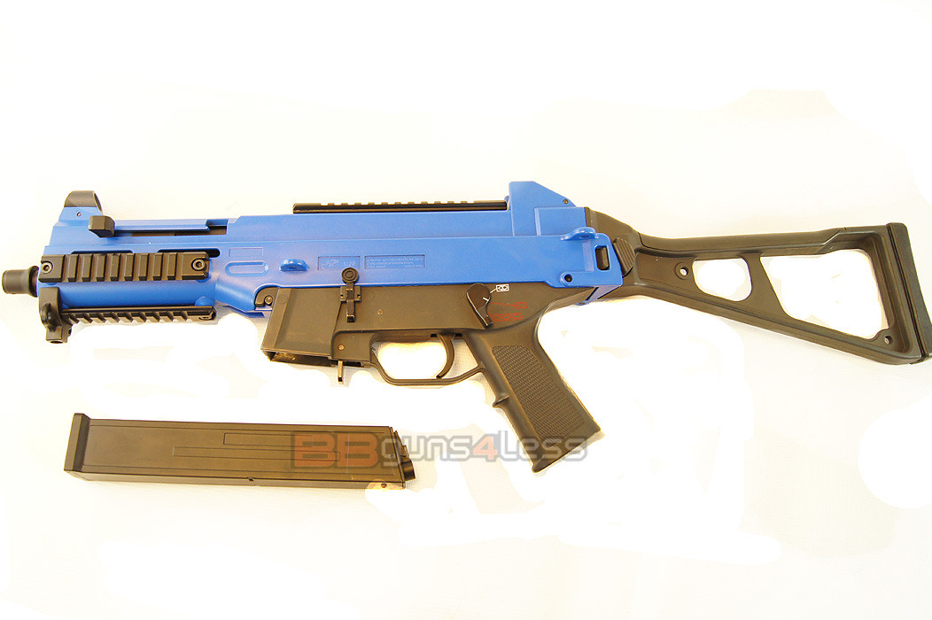 Double Eagle M89 UMP Electric Airsoft Gun in Blue - bbgunsuk.co.uk