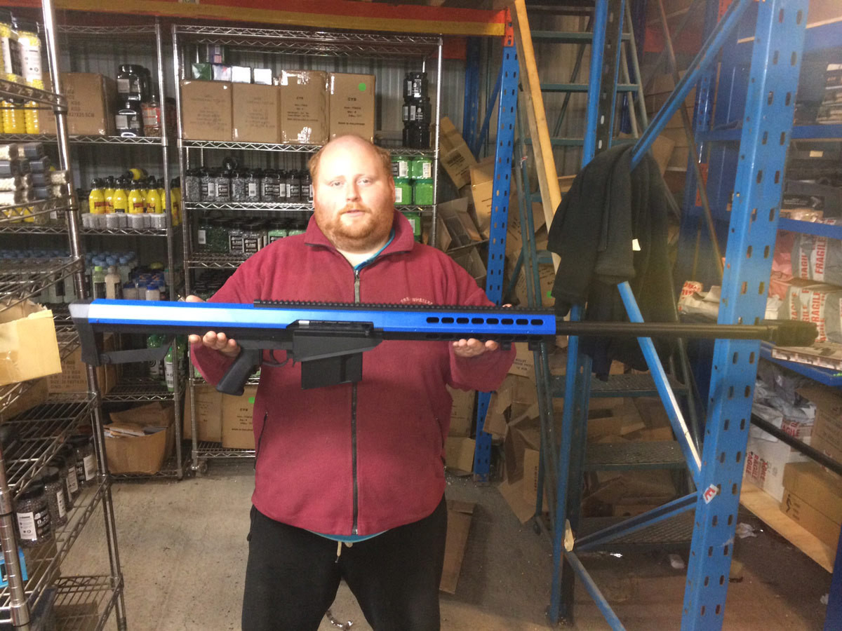 Galaxy G31 M82A1 Bolt Action Sniper Rifle in Blue & Black - bbgunsuk.co.uk