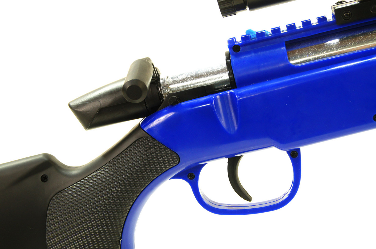 Cyma ZM51 bolt action sniper rifle with scope and bipod in blue ...