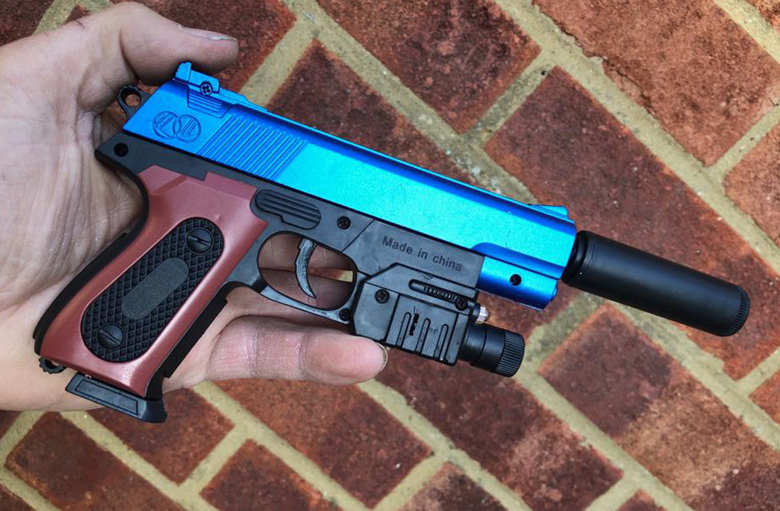 Vigor 238AS spring pistol inc light & laser in Blue - bbgunsuk.co.uk