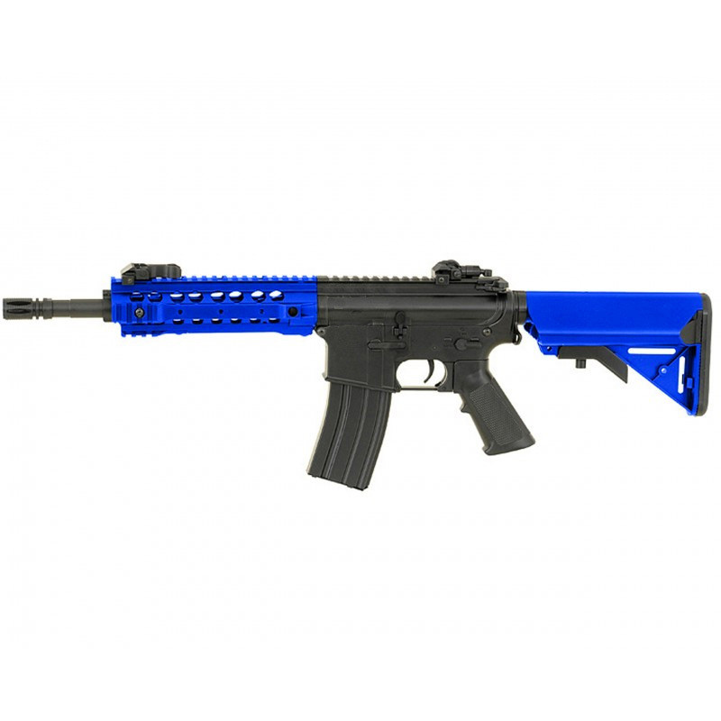 CYMA CM516 M4 with URX Style Handguard in Blue - bbgunsuk.co.uk
