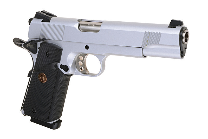 Army Armament R27 M1911 hi kick GBB Full Metal (Silver) - bbgunsuk.co.uk