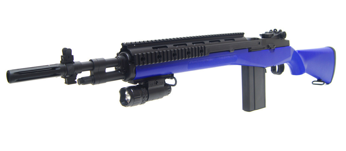 AGM A160-A2 Socom M14 Spring Sniper Rifle in Blue - bbgunsuk.co.uk