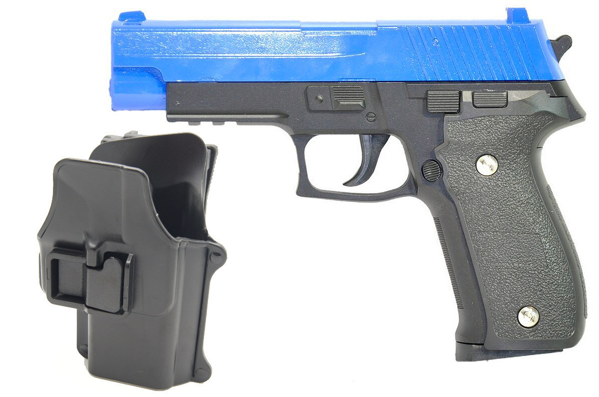 Galaxy G26H P226 Full Metal Pistol with Holster in Radioactive Green ...