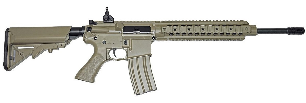 Cyma CM512 M4A1 AEG with RIS Handguard in Tan - bbgunsuk.co.uk