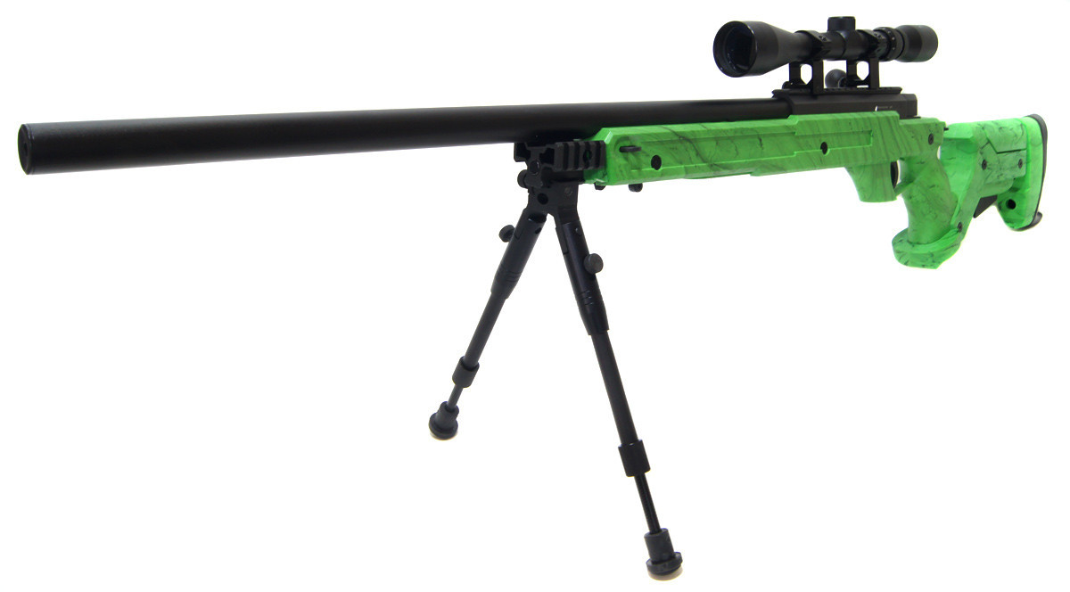 Well MB04 G22 AWM Airsoft Sniper rifle in Green - bbgunsuk.co.uk