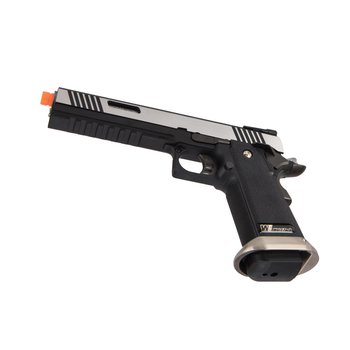 WE Tech 6" Hi-Capa IREX Full Auto GBB Pistol in Silver - bbgunsuk.co.uk