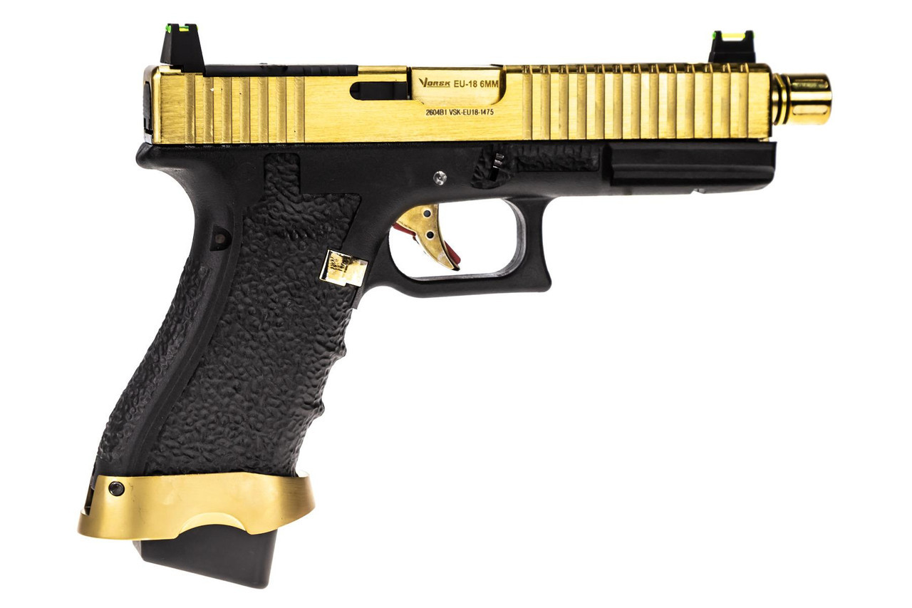 VORSK EU18 TACTICAL GAS BLOWBACK PISTOL IN TACTICAL GOLD - bbgunsuk.co.uk